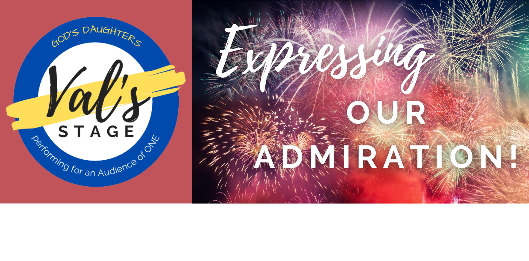 Expressing our Admiration – Val's Stage